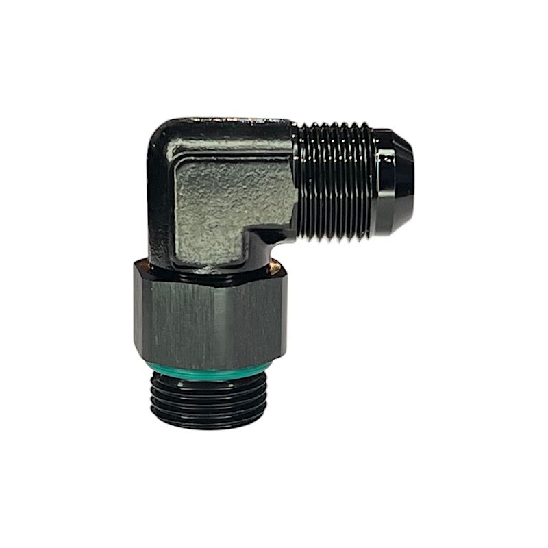 -10AN Male Flare 90 to 10 ORB Swivel – Shocker Fittings