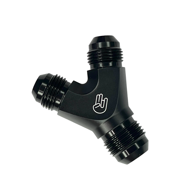 10AN to 8AN Male Y Block - Fuel / Coolant Tee – Shocker Fittings