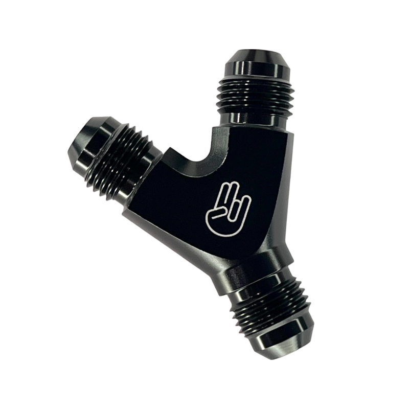 6AN Male Y Block - Fuel / Coolant Tee – Shocker Fittings